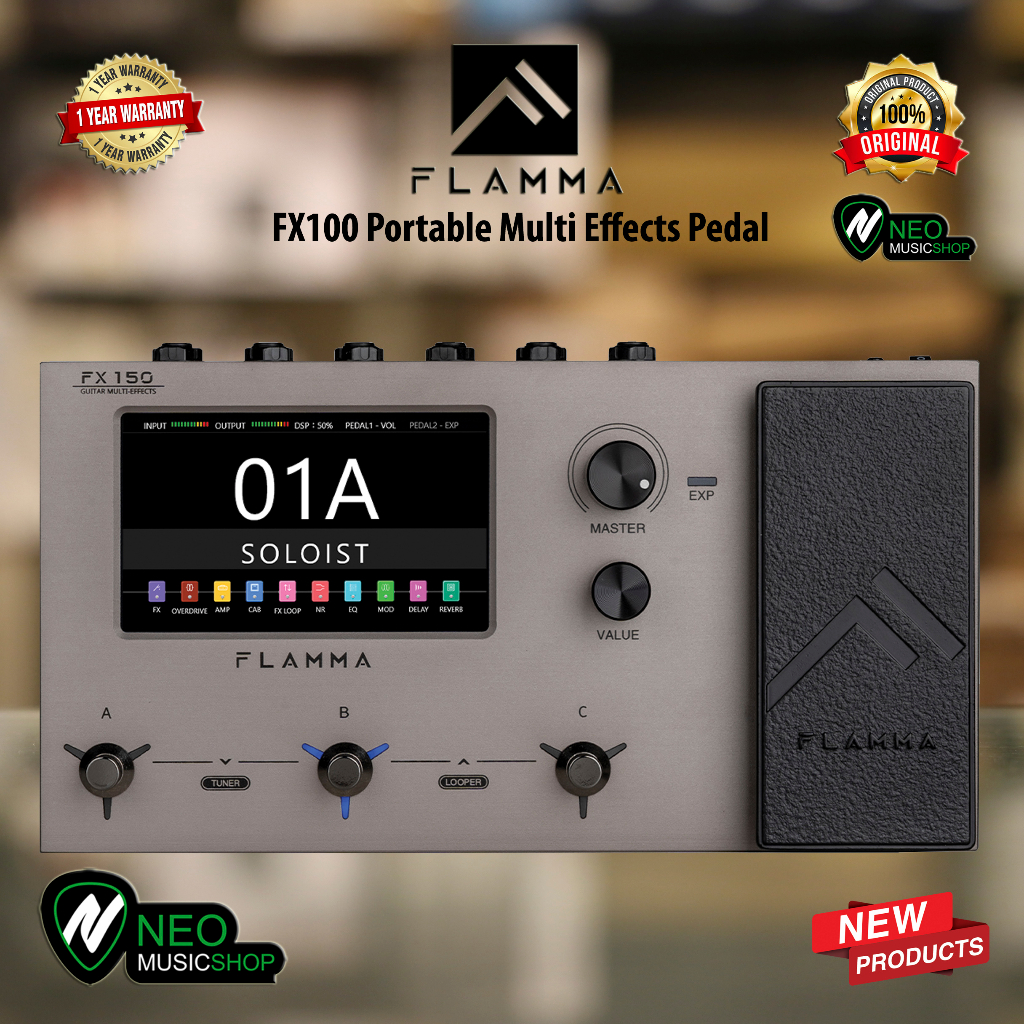 Jual FLAMMA FX150 Gray Portable Multi Effects Pedal | Shopee Indonesia