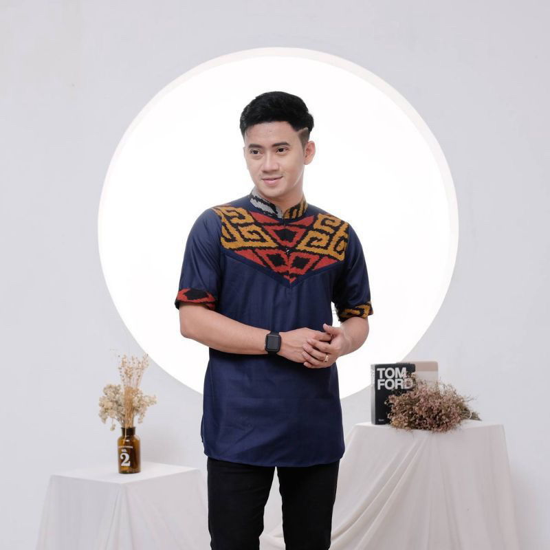 Jual baju tenun pria - seragam pernikahan seragam kantor - mix toyobo ...