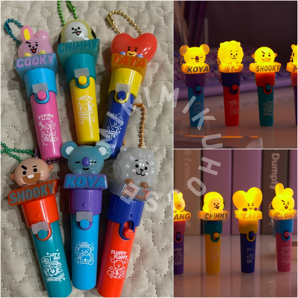 Jual BT21 LIGHTSTICK CHARM OFFICIAL BTS KEYRING LIMITED JAPAN AMIBAM ...
