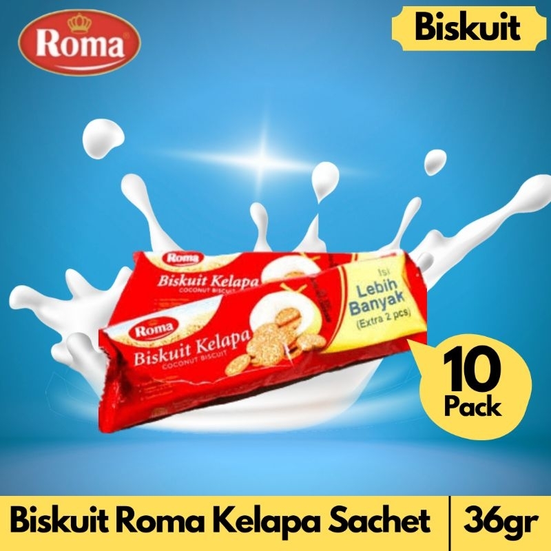 Jual Roma Biskuit Kelapa | Coconut Biskuit Sachet - 36gr | Shopee Indonesia