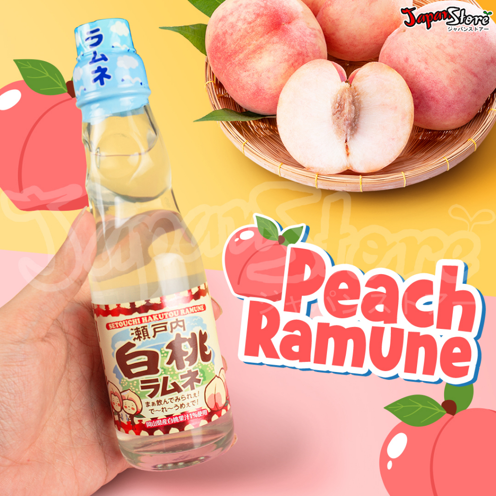 Jual Saito Ramune White Peach [Minuman Soda Tutup Kelereng] | Shopee ...