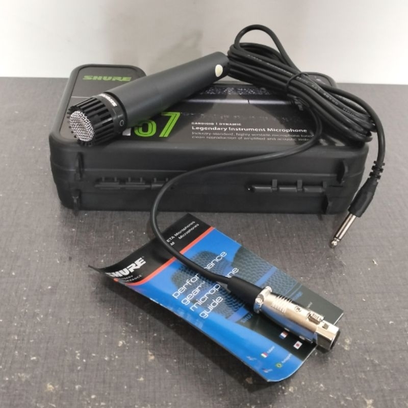 Jual Mic Kabel Shure SM 57 + Koper / Micriphone Instrumen Cable SM - 57 ...