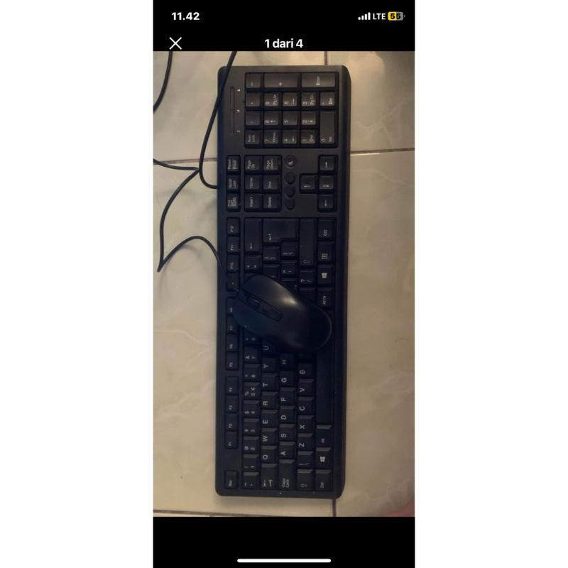 Jual keyboard plus mouse second bekas kantor | Shopee Indonesia