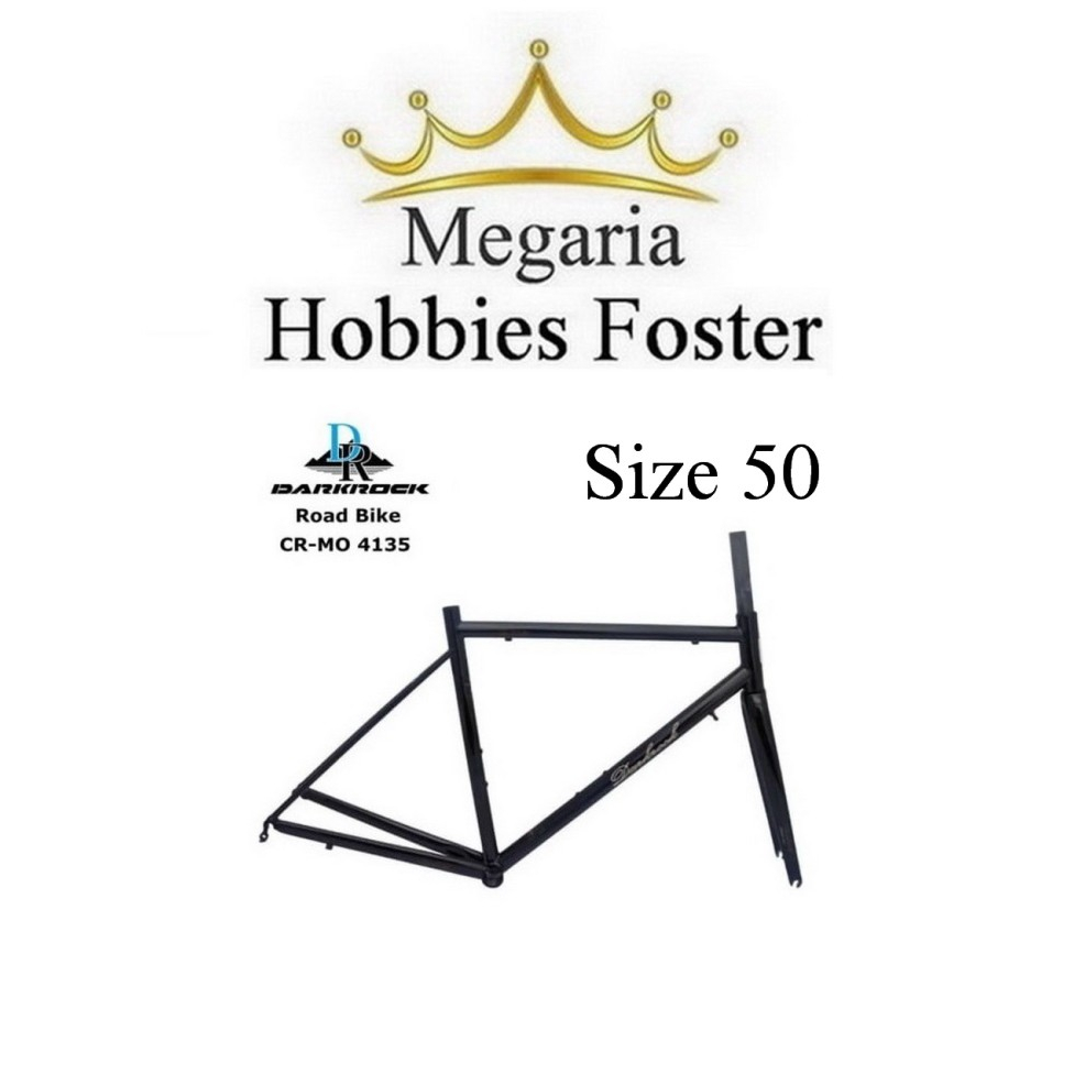 Jual Chromoly Frame Road Bike Steel Darkrock Sepeda 50 - Tsunami ...