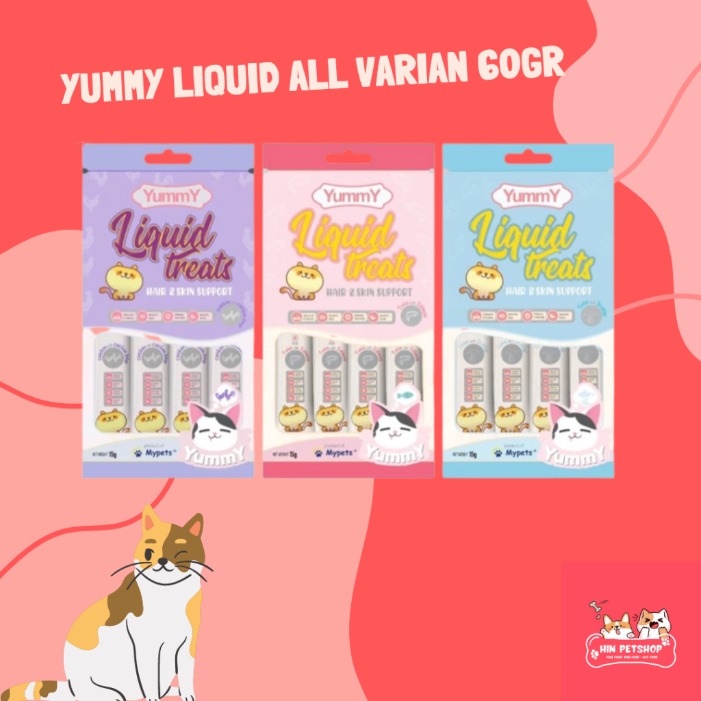 Jual Snack Kucing - Yummy Liquid All Varian 60gr | Shopee Indonesia