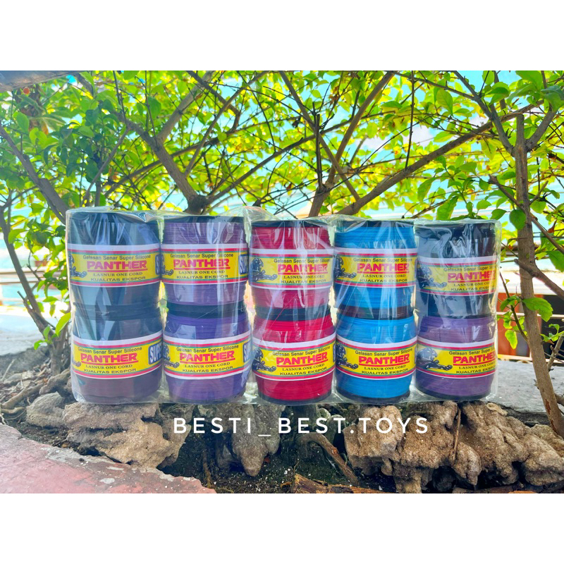Jual gelasan senar super silicon benang layangan cap panther gajah ...