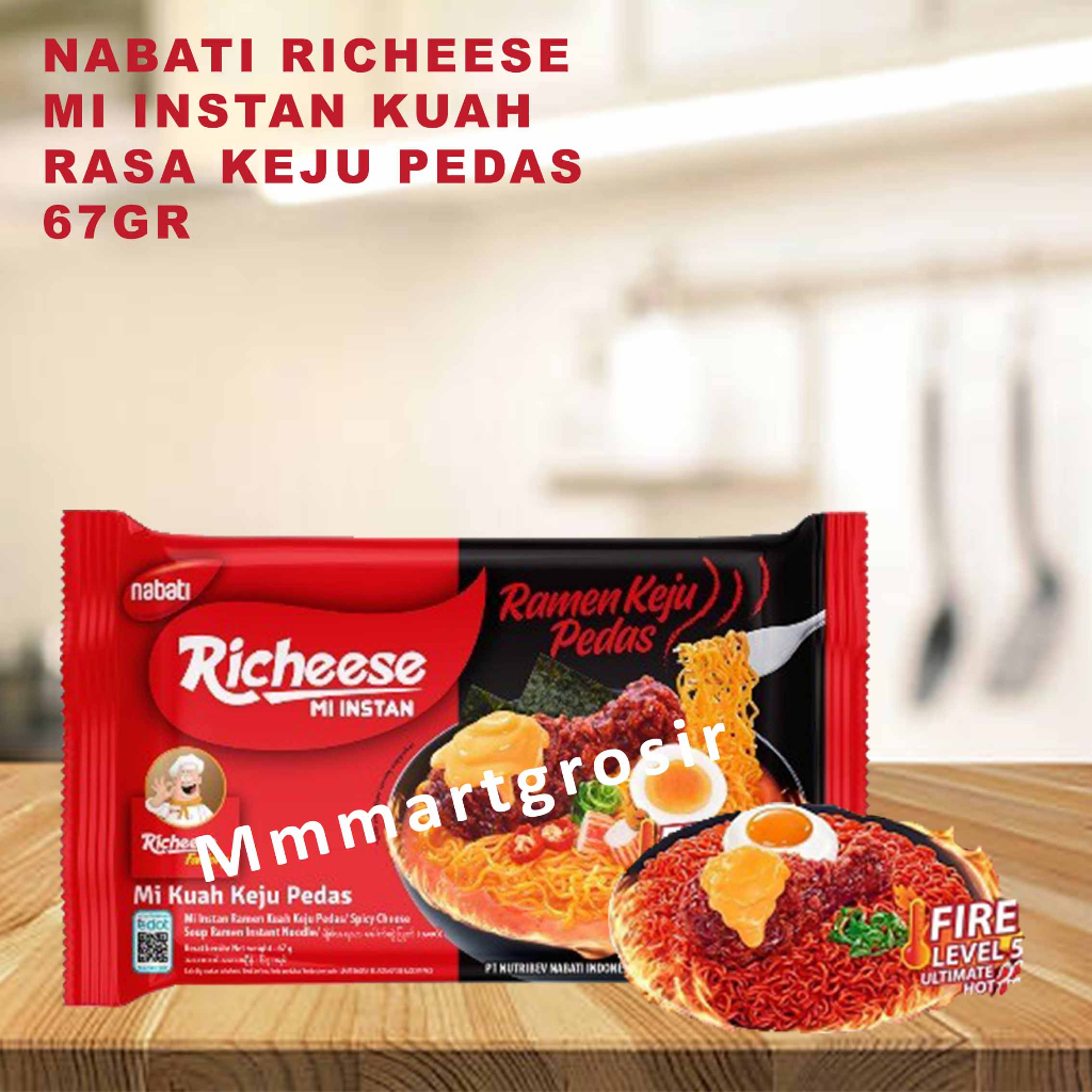 Jual Nabati Richeese / Mi Instan Kuah / Rasa Keju Pedas / 67gr | Shopee ...