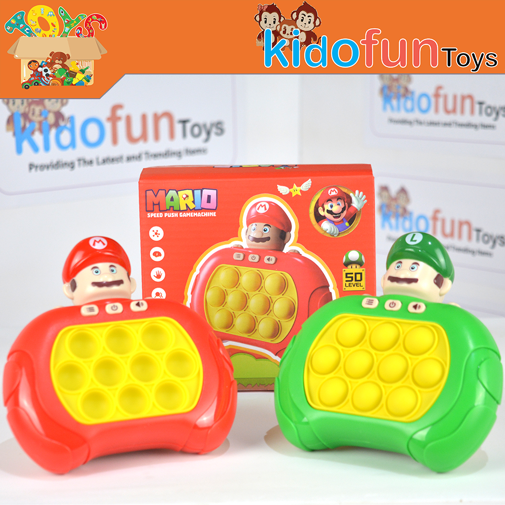 Jual Mainan Pop It Mario Luigi / Push Bubble Fidget Toys + Baterai ...