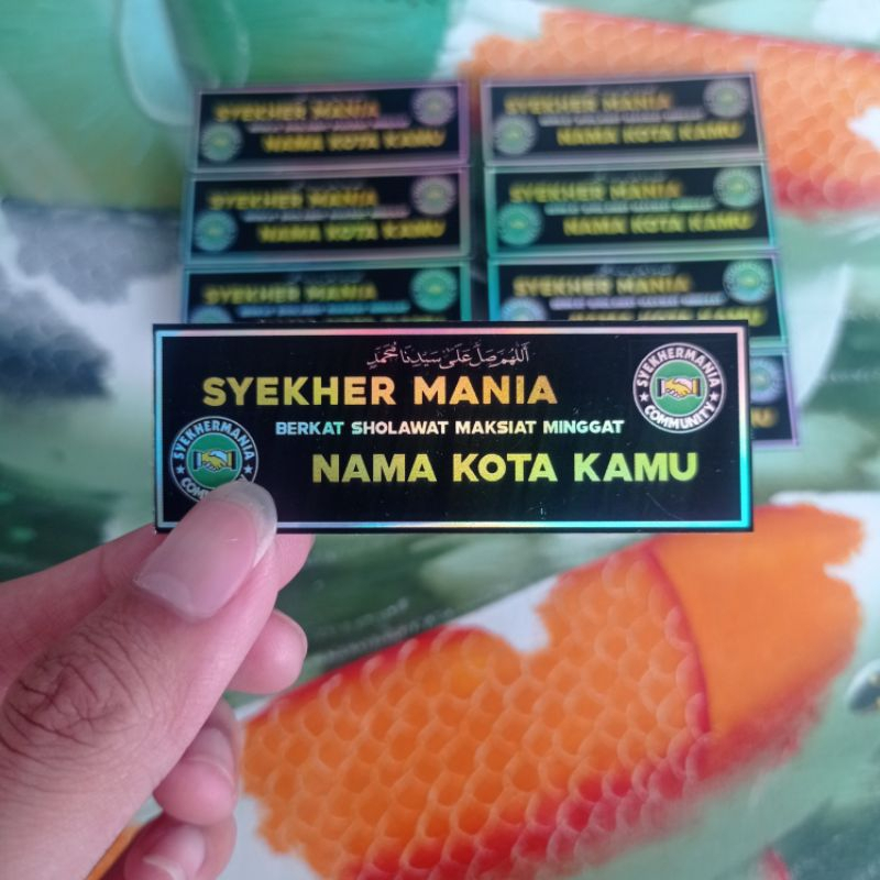 Jual Stiker Sholawat Syekhermania Hologram Mengkilap | Shopee Indonesia