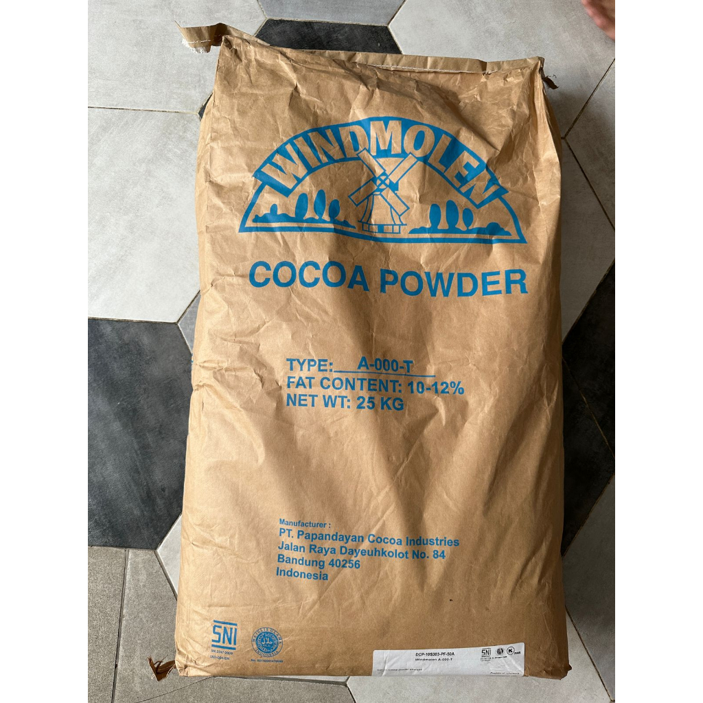 Jual windmolen,cocoa powder,coklat bubuk, biji coklat powder 1 zak 25kg ...