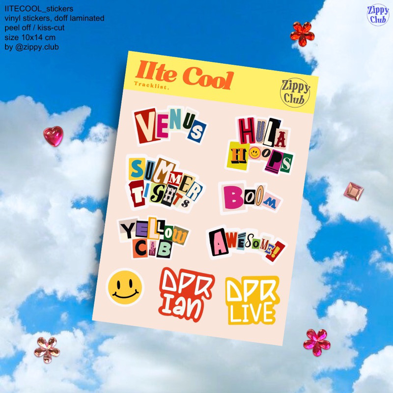 Jual IITE COOL tracklist sticker - DPR LIVE - DPR IAN - DPR album ...