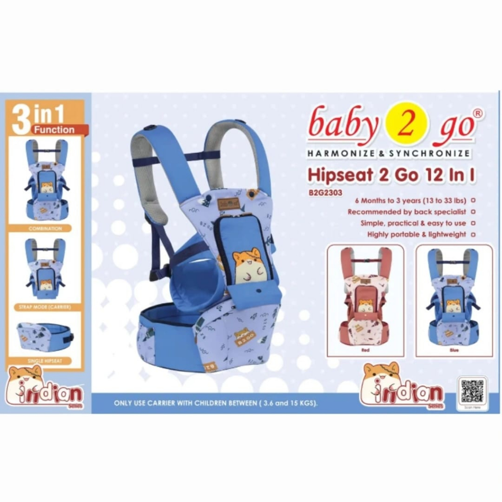 Jual Gendongan Bayi Hipseat Baby 2 Go Indian Series B2G203 | Shopee ...