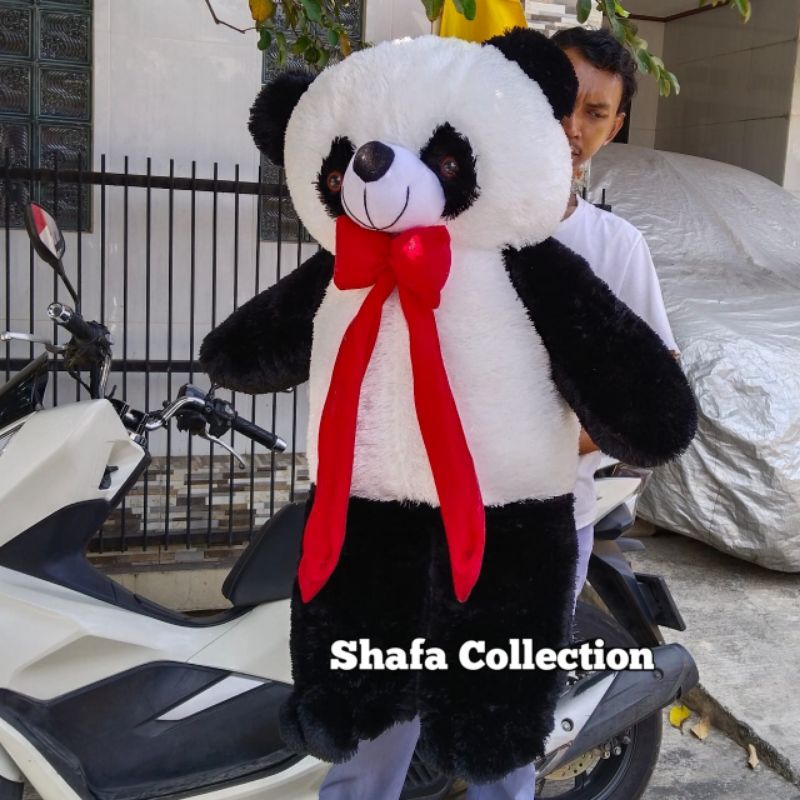 Jual Boneka Panda Jumbo Pita Merah Besar | Shopee Indonesia