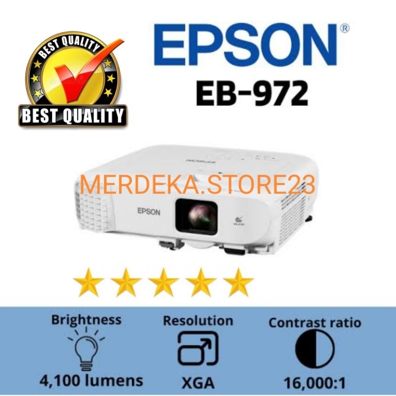 Jual NEW LCD Projector EPSON EB972 / EPSON EB-972 / EPSON EB 972 3LCD Proyektor 4100 Ansi Lumens ...