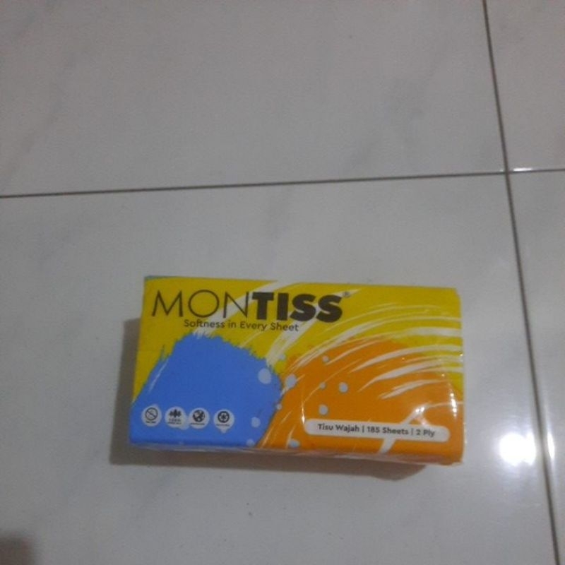 Jual Tissue Tisu Montiss Montis 185 sheet 2ply Facial Wajah | Shopee ...