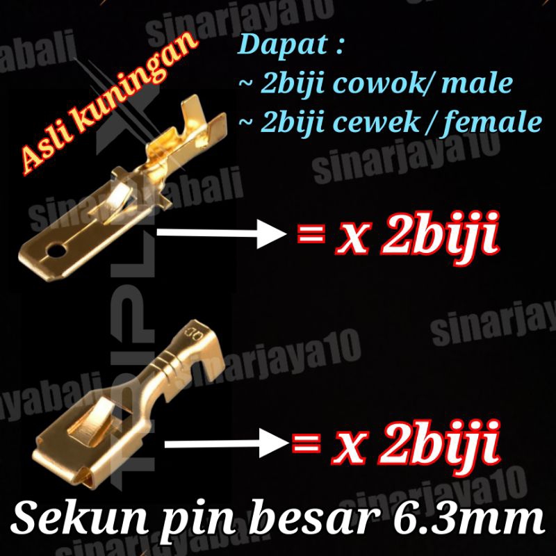 Jual soket kabel pin besar socket 1pin 2pin 3pin 4pin 6pin 8pin 9pin ...