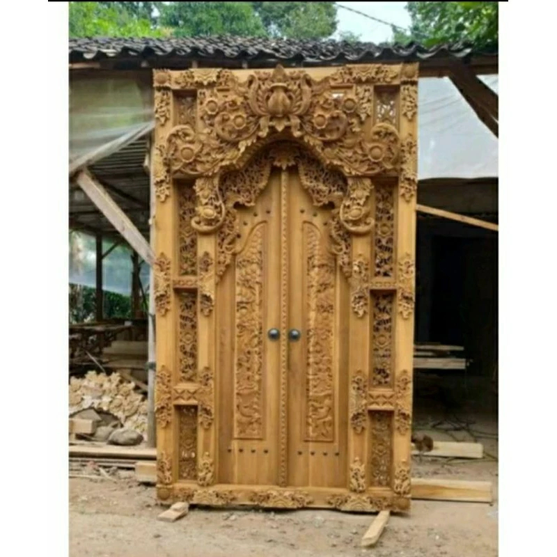 Jual pintu gebyog style relief, jepara | Shopee Indonesia