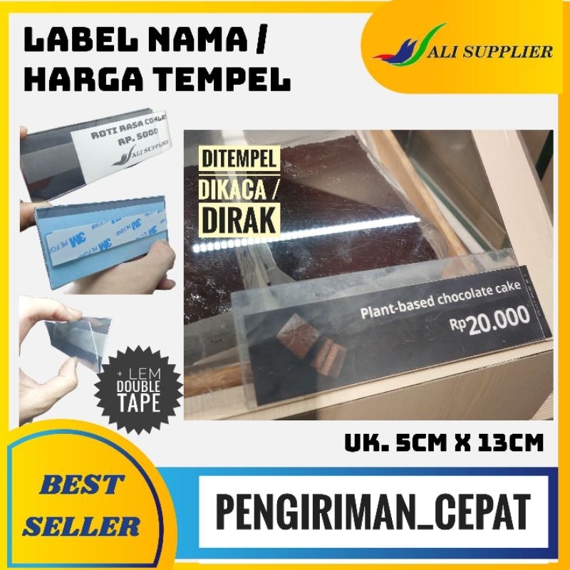 Jual LABEL NAMA HARGA TEMPEL / TEMPAT NAMA MAKANAN / FRAME NAMA HARGA ...