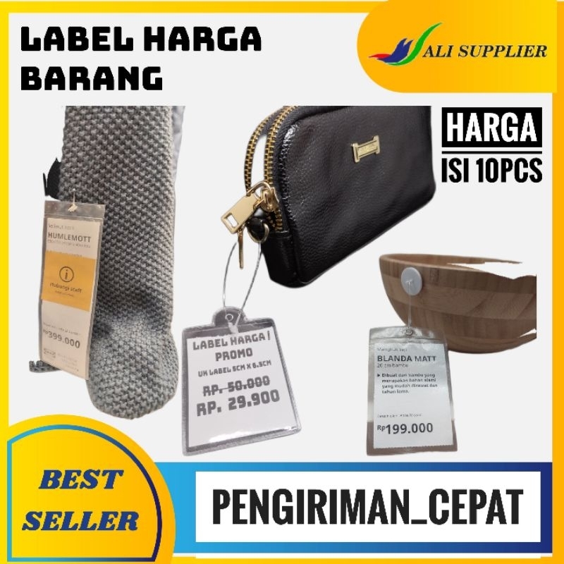 Jual PLASTIK GANTUNGAN LABEL HARGA BARANG / TAG HARGA / MIKA LABEL ...