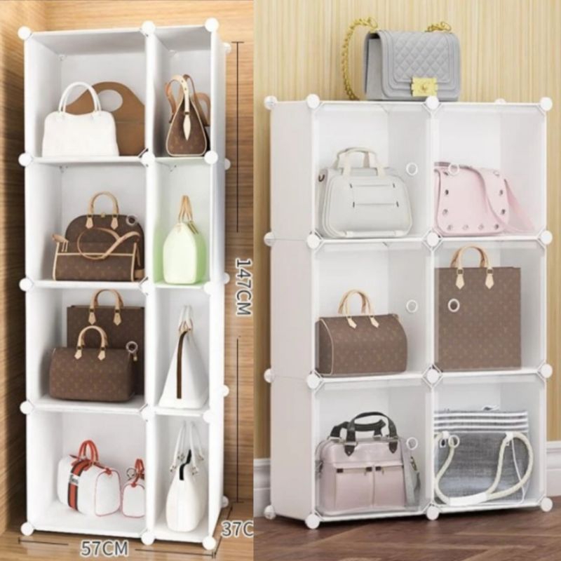 Jual LEMARI TAS PLASTIK RAK TAS PLASTIK TAS STORAGE LEMARI TAS ...