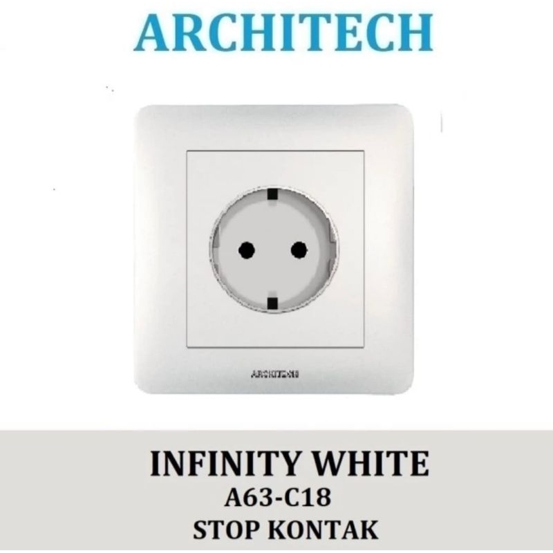 Jual Stop Kontak Architech Putih Invinity White A63-C18 | Shopee Indonesia