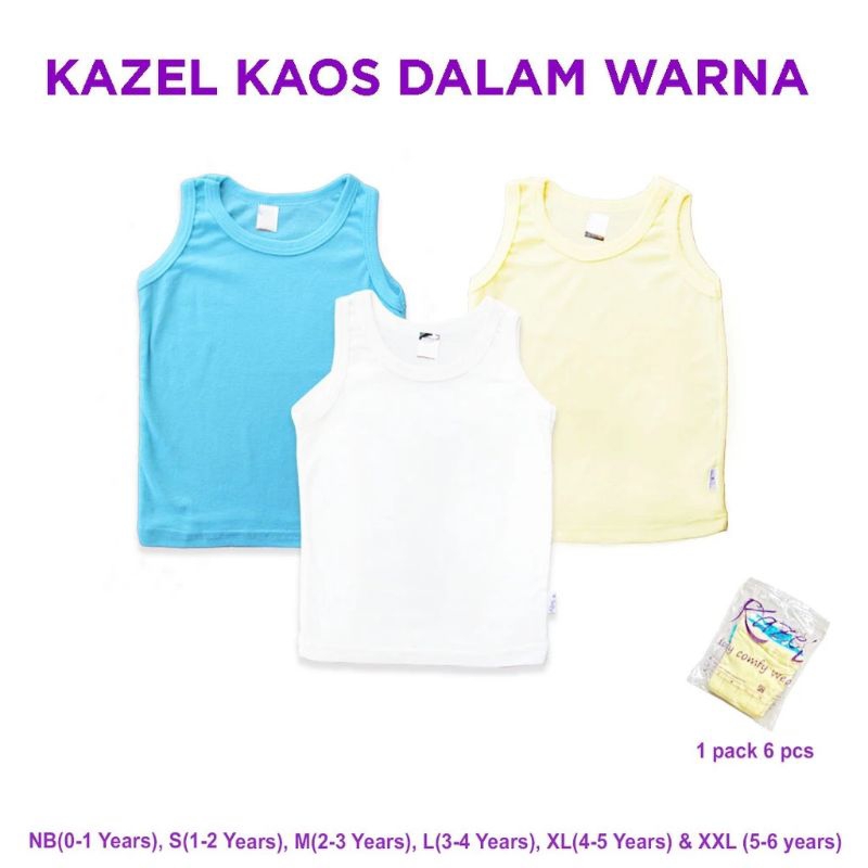 Jual kazel kaos dalam warna isi 6 pcs | Shopee Indonesia