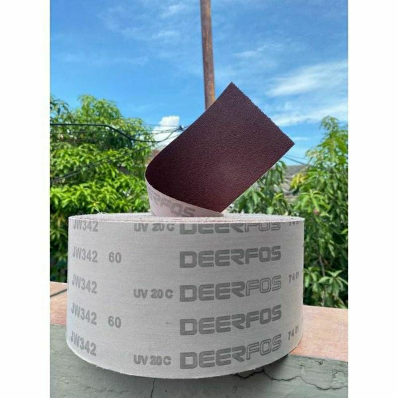 Jual AMPLAS LENTUR DAN KAKU. KASAR/SCRAP/KAYU/BESI. DEERFOS #GRIT 60 # ...