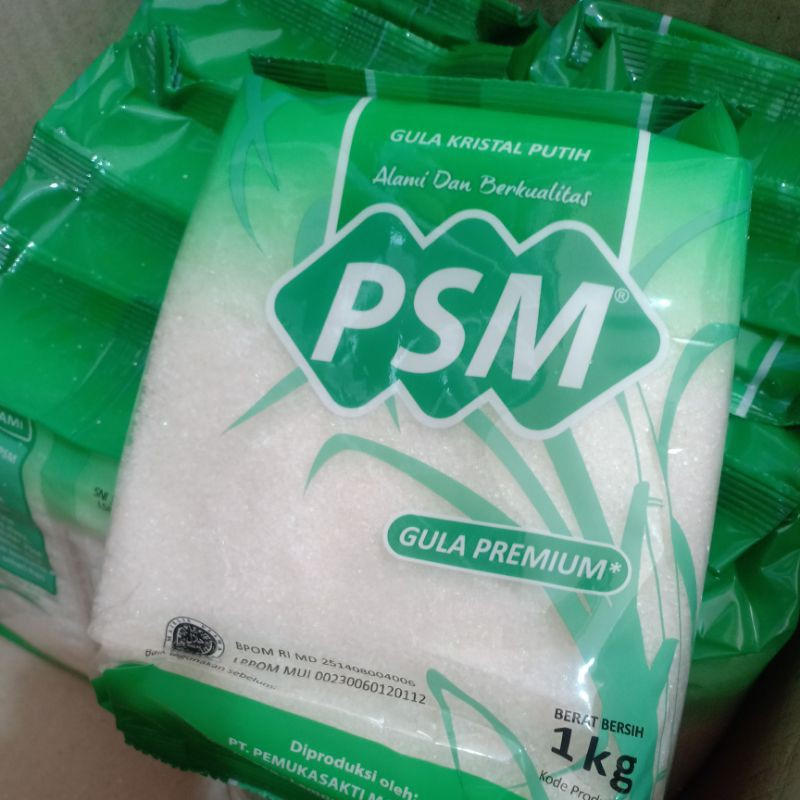 Jual PSM - Gula Pasir Kristal Putih Premium 1 kg | Shopee Indonesia