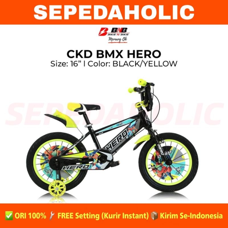 Jual Sepeda Anak Laki BMX BNB HERO Ukuran 12 16 18 Inch Usia 2-8 Tahun ...