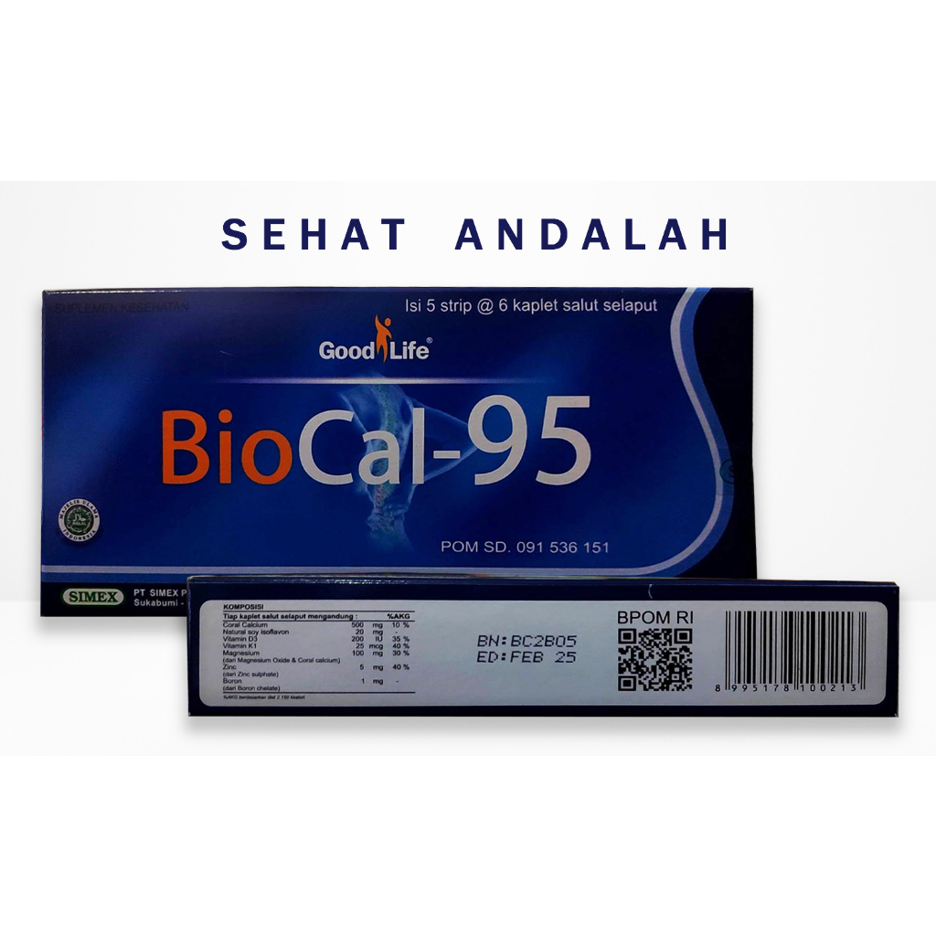 Jual BIOCAL - 95 (1 BOX/ 30 TABLET), MEMELIHARA KESEHATAN TULANG ...