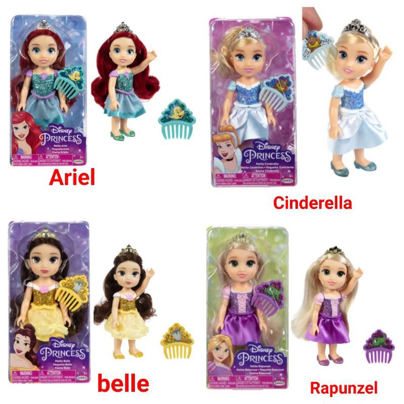 Jual Boneka Disney Princess Jakks Petite Rapunzel Ariel Aurora Doll ...