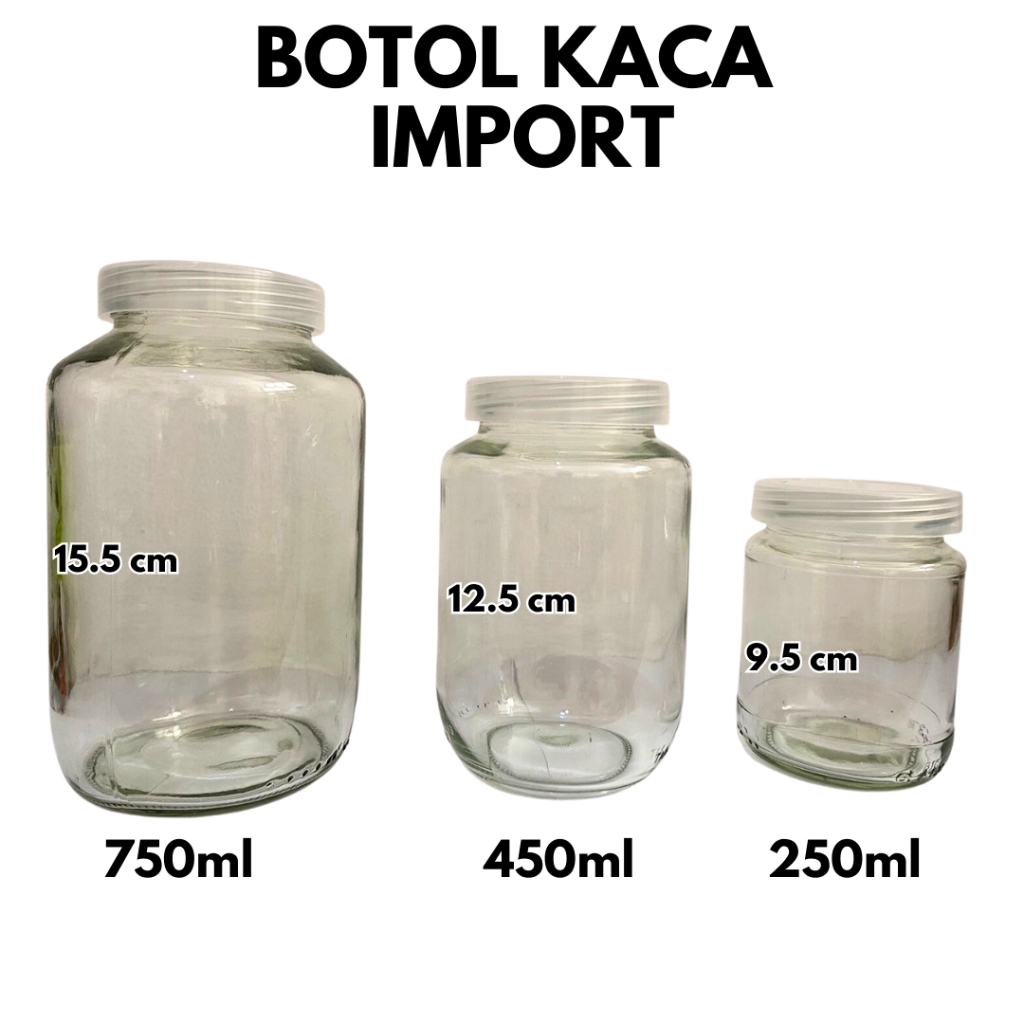 Jual Botol Toples Kultur Jaringan 330ml 450ml 750ml lokal dan import ...