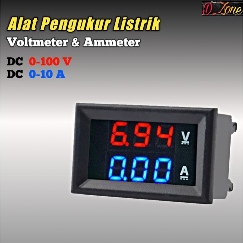 Jual Voltmeter Digital Alat Pengukur listrik Voltmeter Ammeter Volt Ampere Meter | Shopee Indonesia