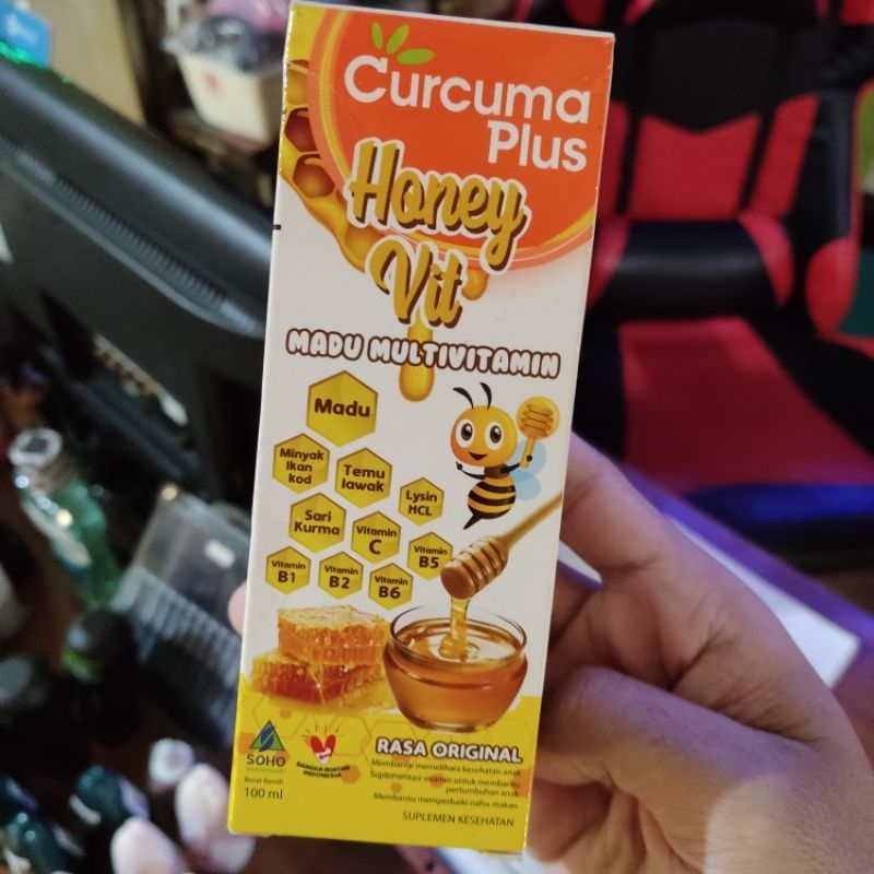 Jual Curcuma Plus Honey Vit Madu Rasa Original 100ml | Shopee Indonesia