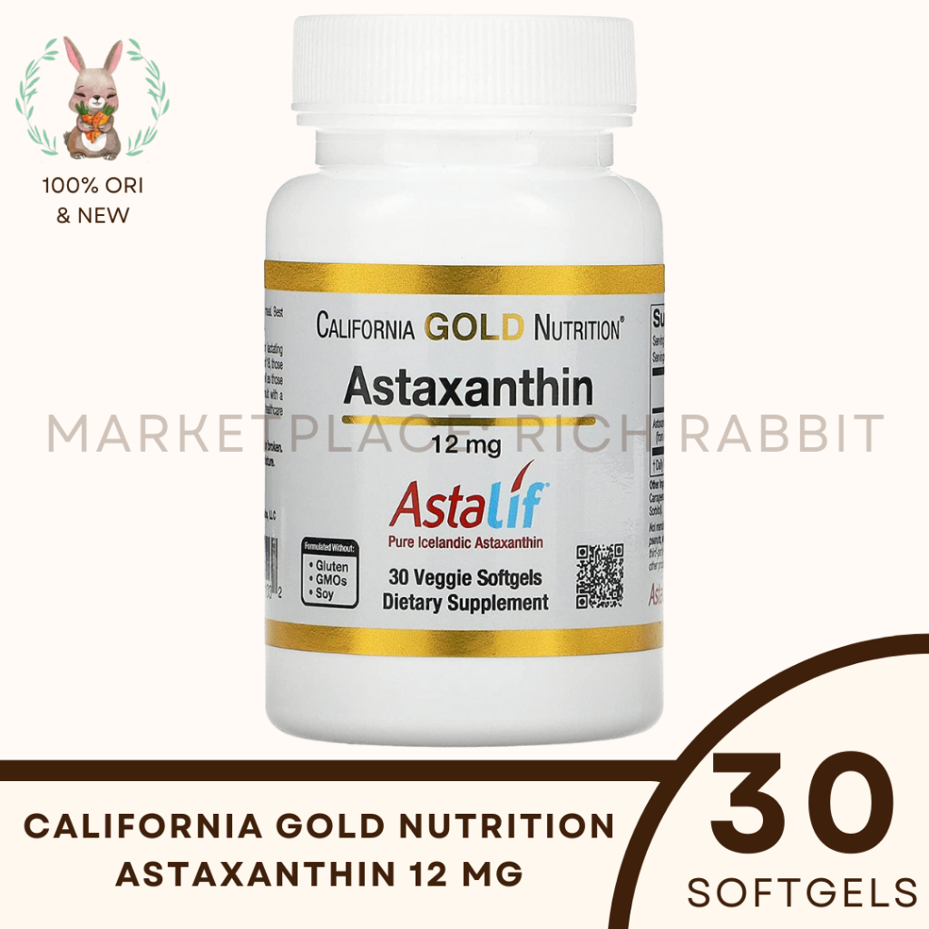 Jual California Gold Astaxanthin Astalif 12 mg Anti Aging Heart Health ...