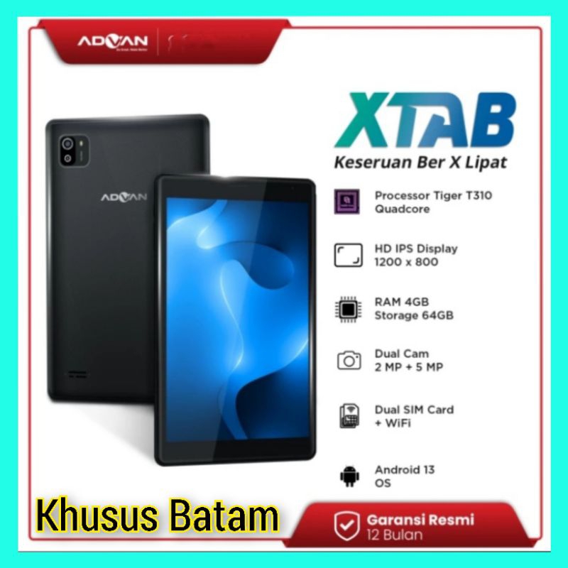 Jual TAB ADVAN XTAB 8"INCH RAM 4GB/64GB / TABLET ADVAN XTAB 8" ( KHUSUS BATAM ) | Shopee Indonesia