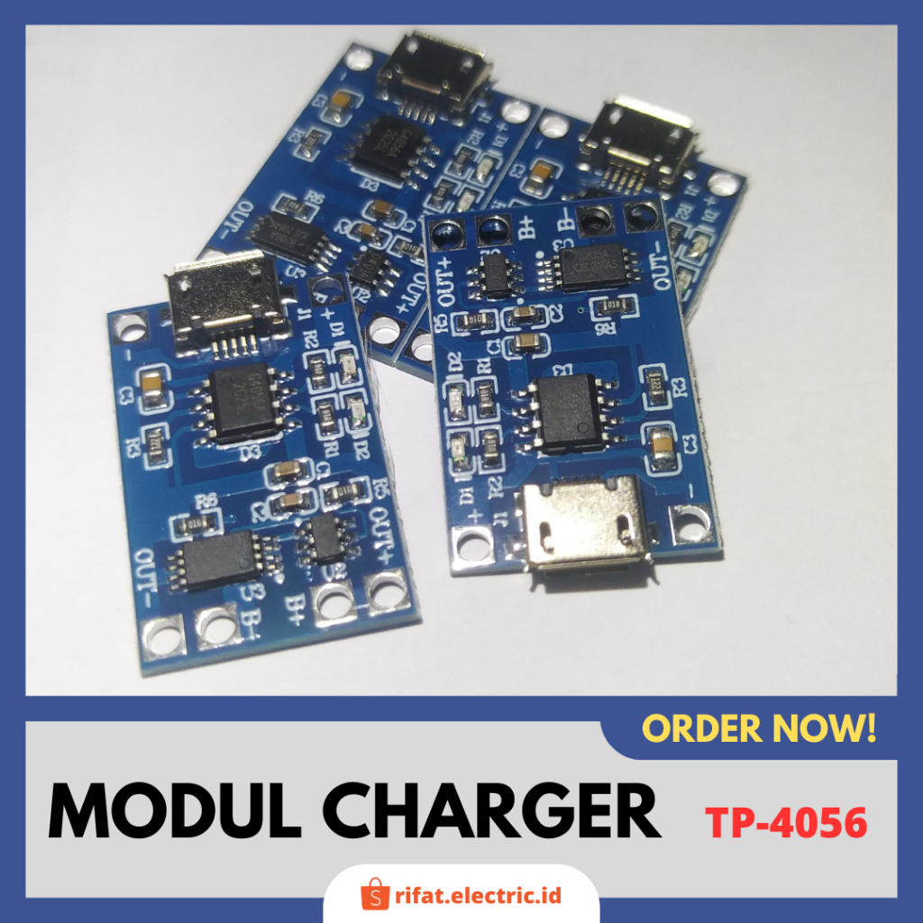 Jual TP4056 MODULE CHARGER MICRO USB 1A LITHIUM BATTERY CHARGING ...