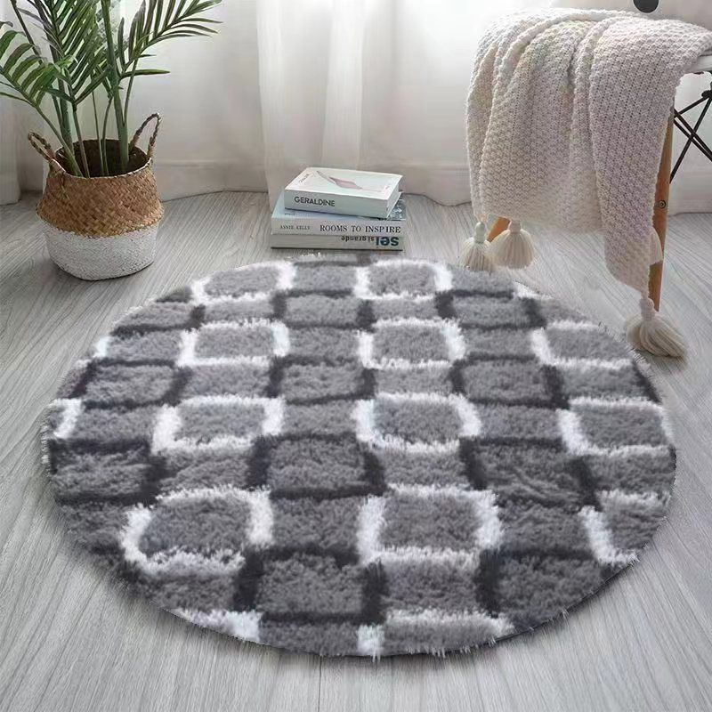 Jual Karpet Bulat Motif & Ombre Diamater 100cm/Karpet Bulu Lantai Bulat ...