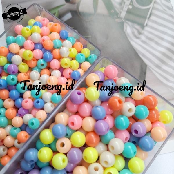 Jual Manik Manik Pastel Bulat Mote Kapur Mote Susu Bahan Meronce | Shopee Indonesia