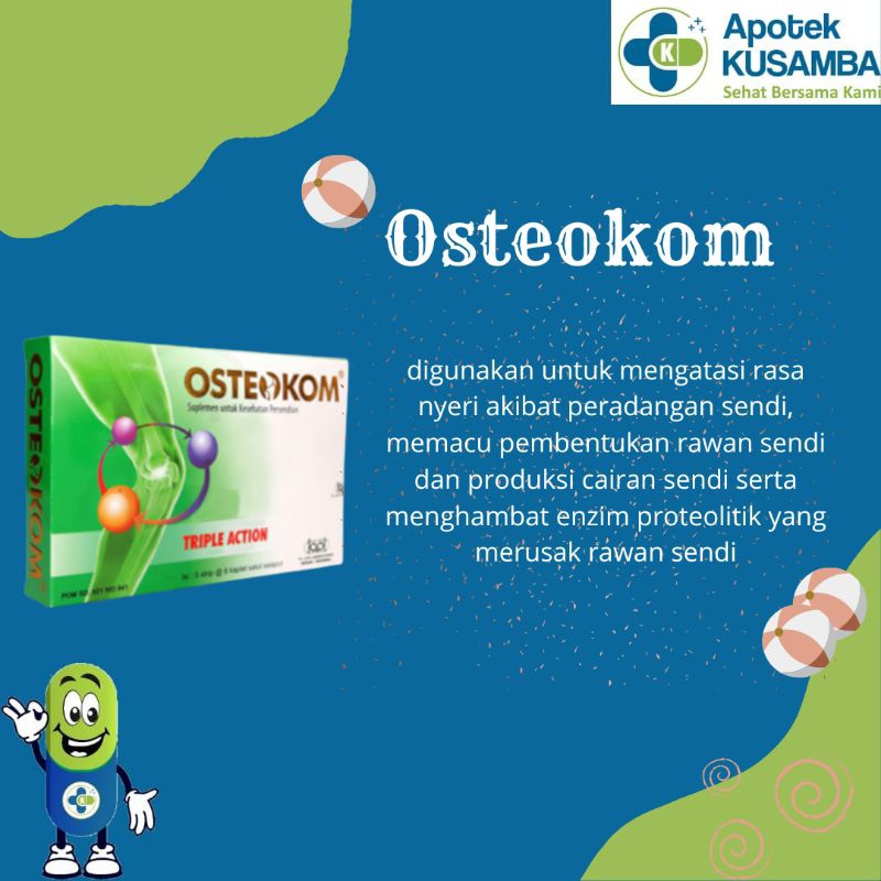 Jual Osteokom kaplet 5 strip @ 6 kaplet selaput | Shopee Indonesia