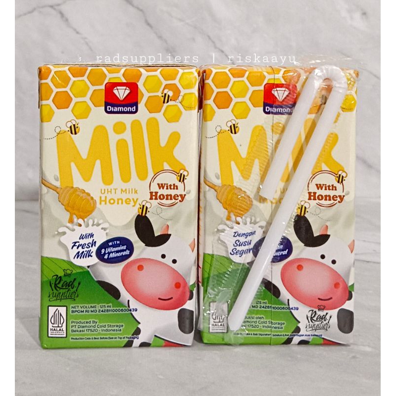 Jual Diamond UHT Milk Honey 125ml, Susu UHT 125ml Rasa Madu. Halal. Best Seller | Shopee Indonesia