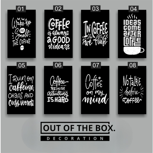 Jual QuotesForYou - Hiasan Dinding Quotes Kopi Hitam Poster Kayu ...
