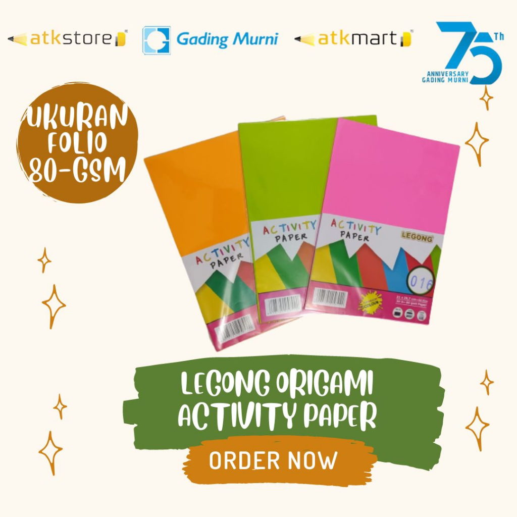 Jual Kertas Lipat / Origami Legong Ukuran F4 Folio - Legong Kertas ...