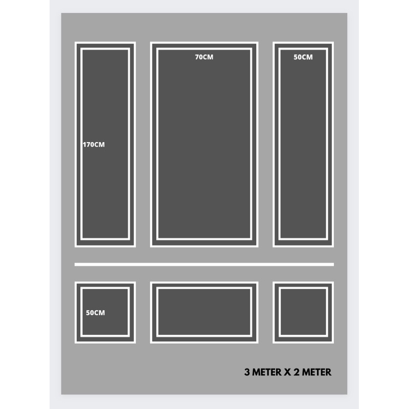 Jual (GRATIS LEM) Paket Set Wall Moulding Pemasangan Double List Harga ...