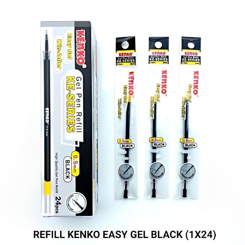 Jual GEL PEN REFILL KENKO KE SERIES EASY GEL (1PAK/24PCS) | Shopee ...