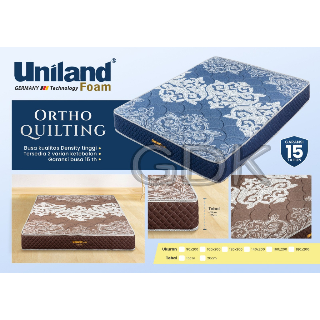 Jual Kasur Busa Rebonded Uniland Foam Type Ortho Quilting Tebal 15Cm ...