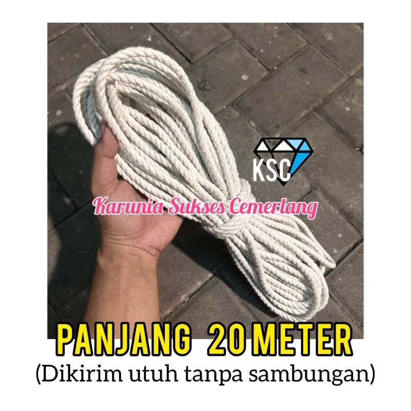 Jual TALI TAMBANG BAHAN KAIN 6MM / TALI IKAT MOBIL TRUK / TALI LOSBAK ...