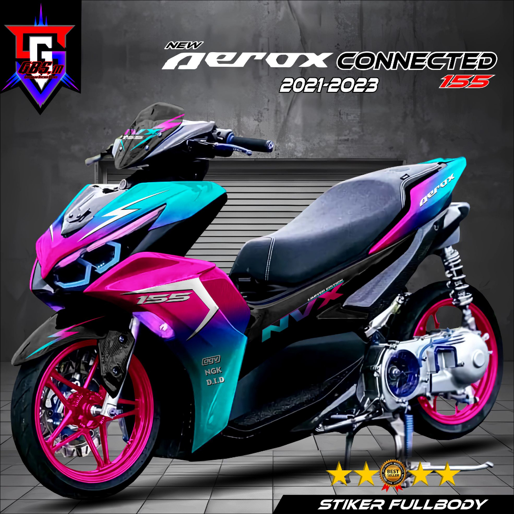 Jual Terbaru - Stiker Full Body Aerox Stiker Motor New Aerox Connected ...