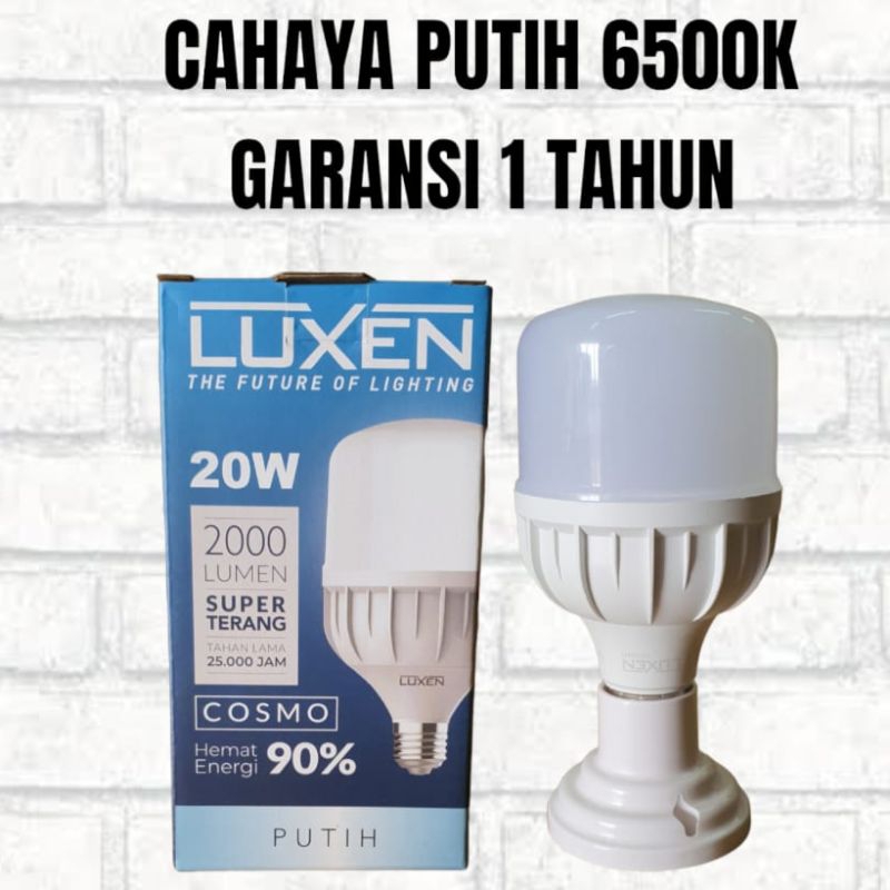 Jual LUXEN Lampu Led COSMO 20W 20 Watt Cahaya Putih 6500k Garansi 1 Tahun | Shopee Indonesia