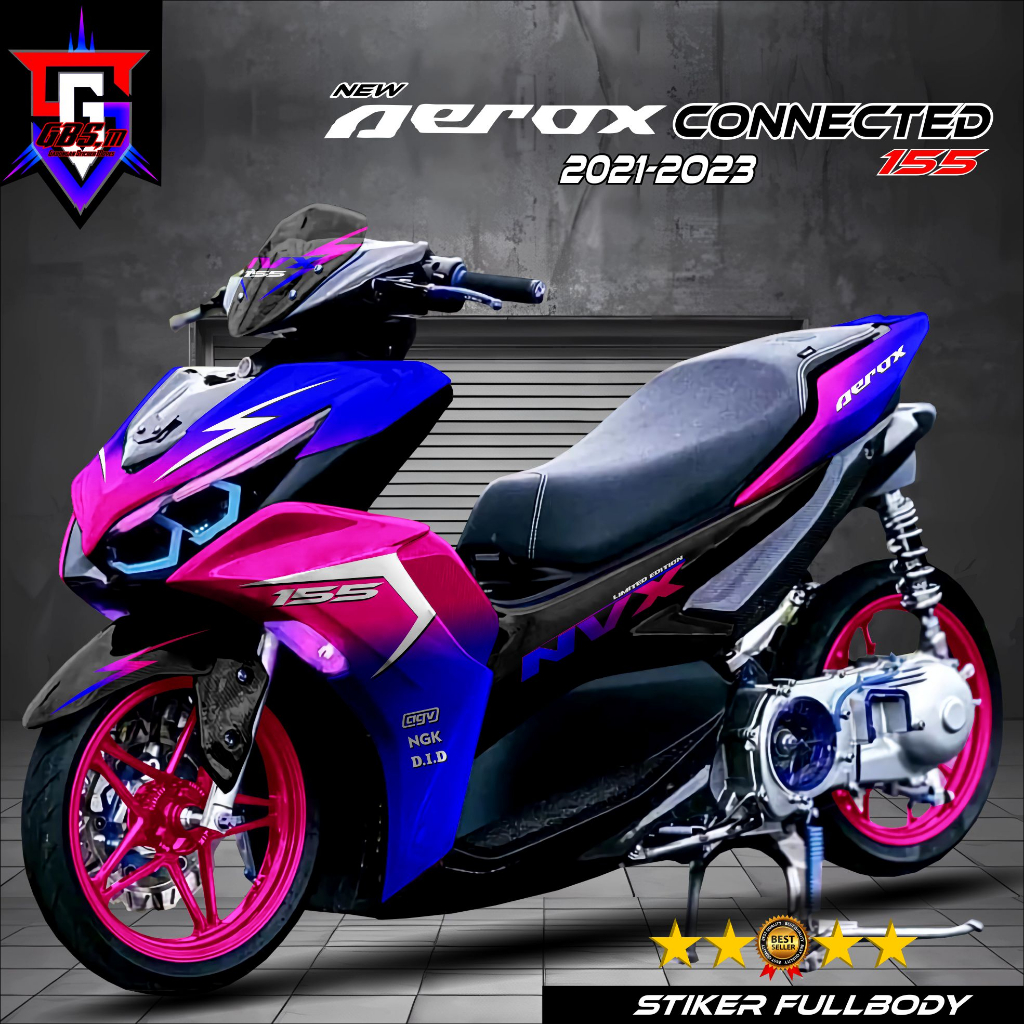 Jual Decal Aerox New 155 Connected 2021-2024 Stiker Motor Fullbody ...